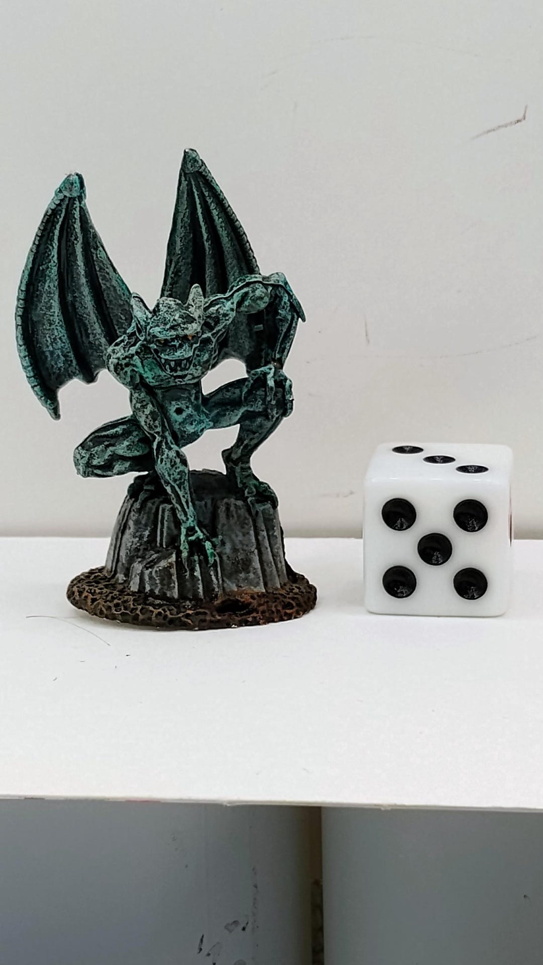 Weathered Green Gargoyle Statue: Gothic Home Decor - Etsy