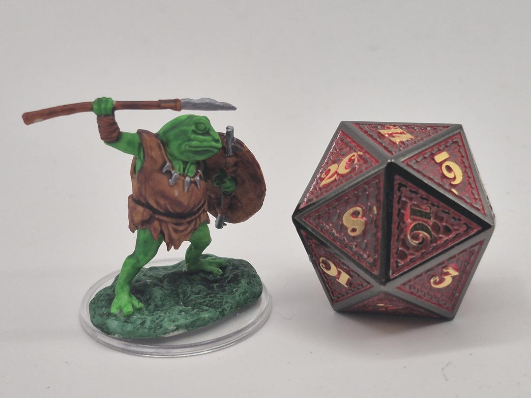 Bullywug Miniature: Froggy Warrior With Spear & Shield - Etsy