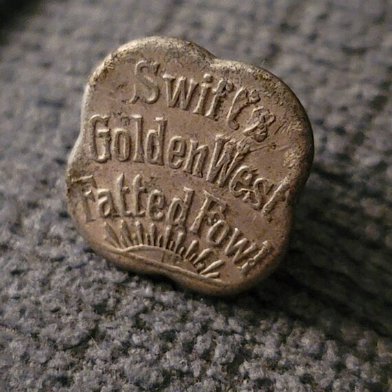 Antique Swift's Golden West Fatted Fowl Button | Etsy