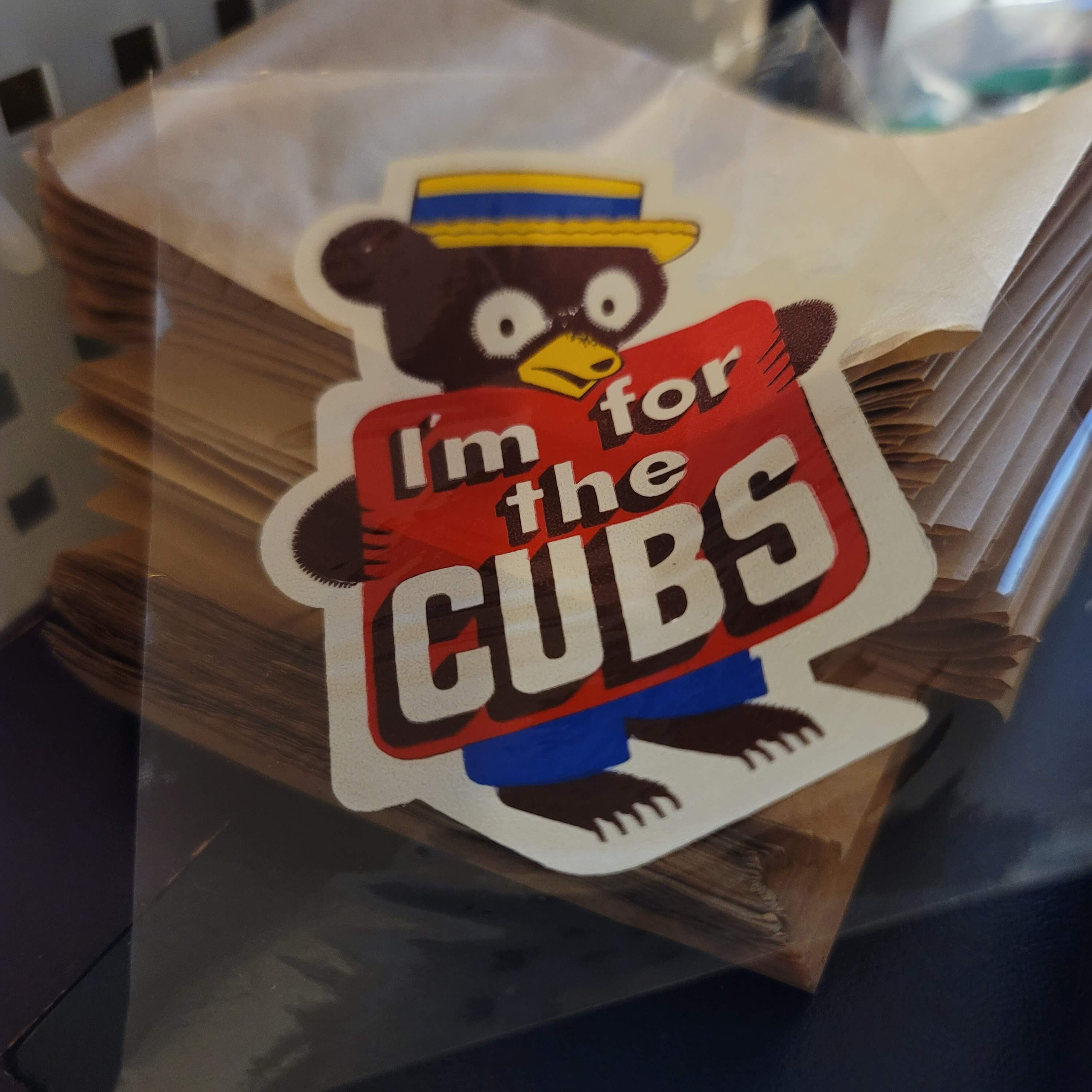 Vintage 1950's Chicago Cubs Window Decal - "i'm for the Cubs" With ...