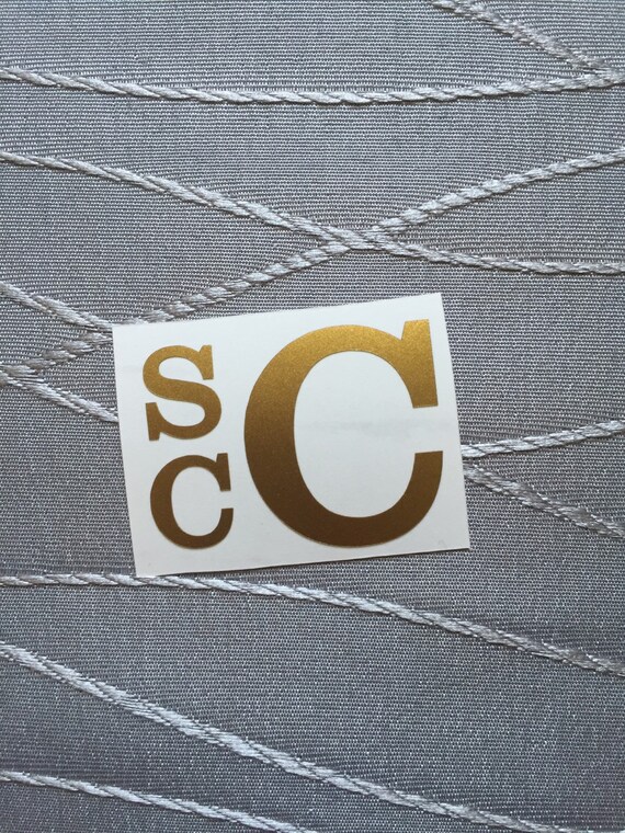 Monogram Initials Vinyl Decal | Etsy