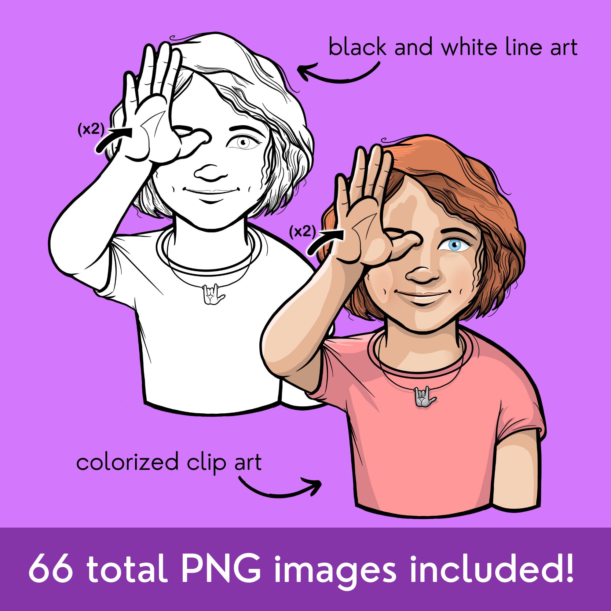 American Sign Language ASL Educational Clip Art Families - Etsy Canada