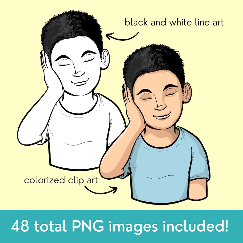 American Sign Language ASL Educational Clip Art Bedtime - Etsy