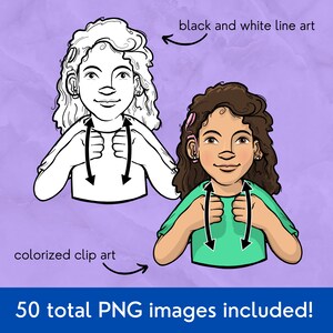 American Sign Language ASL Educational Clip Art School Supplies - Etsy