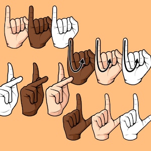 American Sign Language (ASL) Alphabet - Clip Art Set for Personal Use ...