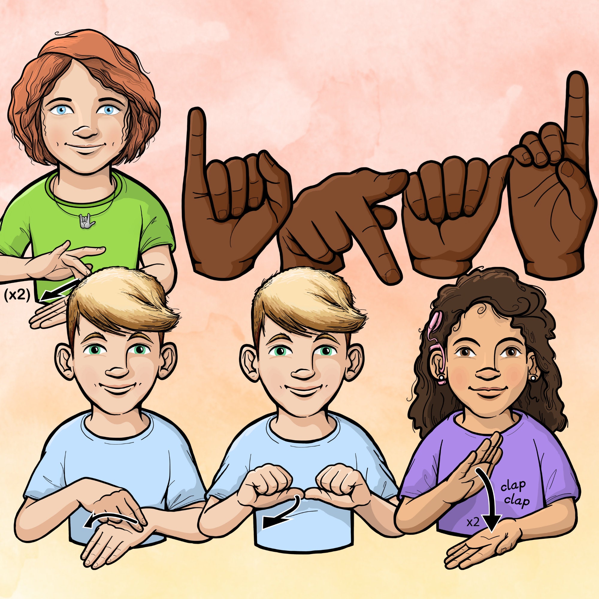 American Sign Language ASL Educational Clip Art School Supplies - Etsy