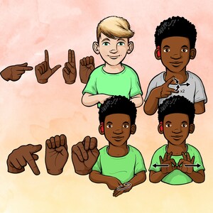 American Sign Language ASL Educational Clip Art School Supplies - Etsy