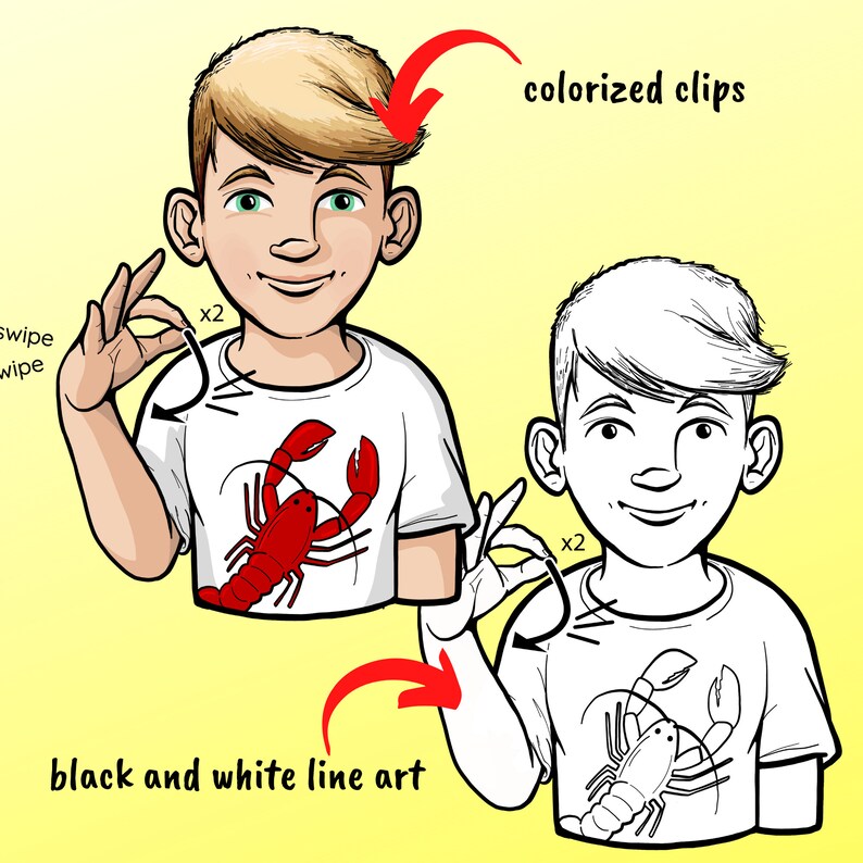 ASL American Sign Language Clip Art Set 50 United States and | Etsy