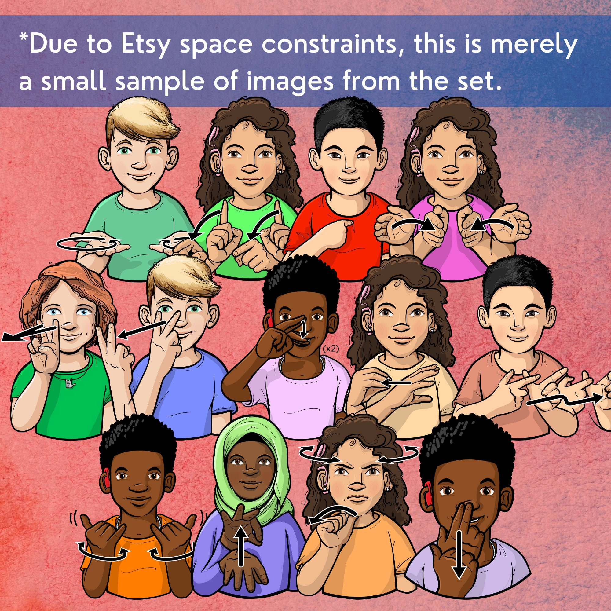 American Sign Language ASL Educational Clip Art Sight Words / Dolch ...