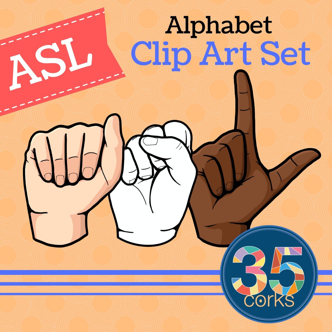 American Sign Language (ASL) Alphabet - Clip Art Set for Personal Use ...