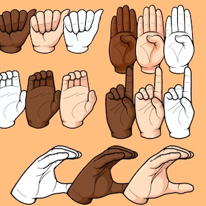 American Sign Language (ASL) Alphabet - Clip Art Set for Personal Use ...