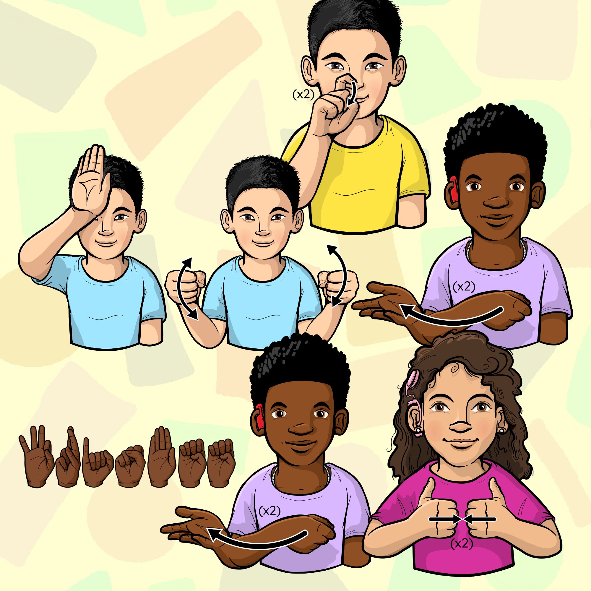 American Sign Language ASL Educational Clip Art Toys & Games - Etsy