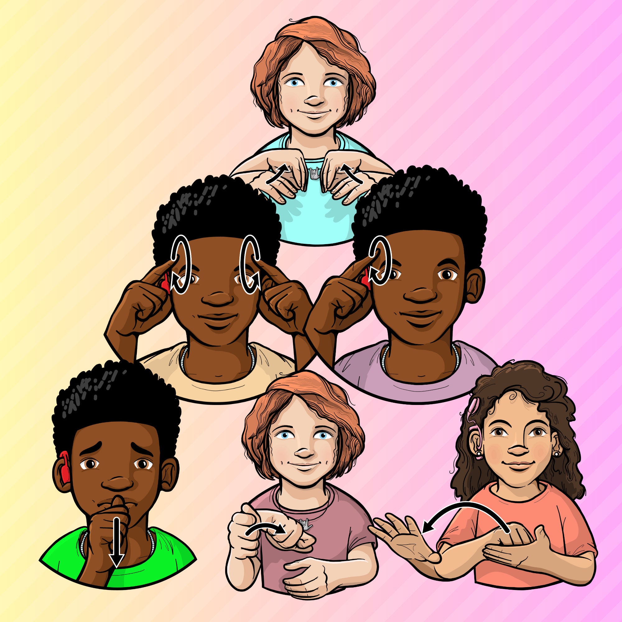 American Sign Language ASL Educational Clip Art Phrases SET 2 - Etsy Canada