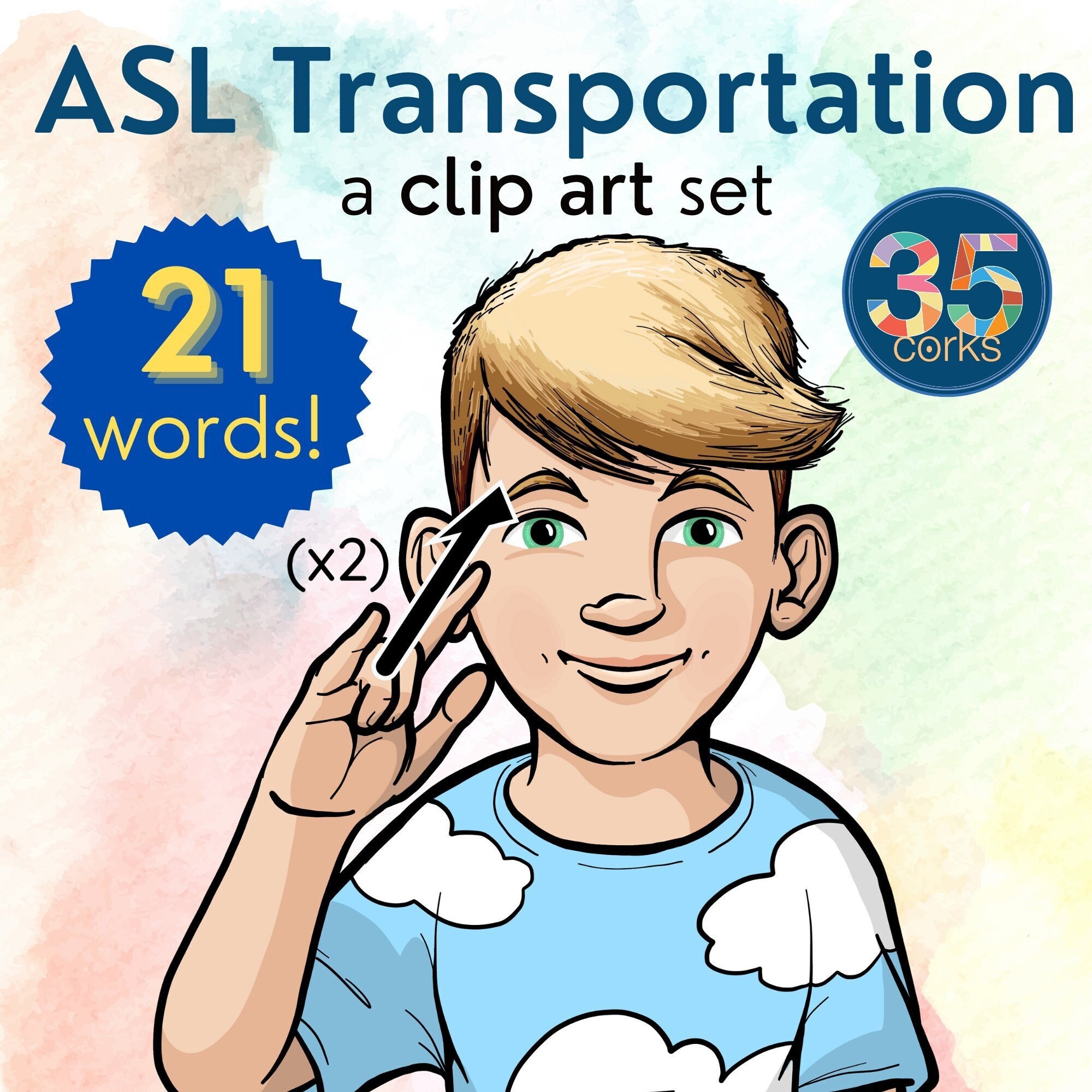 American Sign Language ASL Educational Clip Art Transportation - Etsy