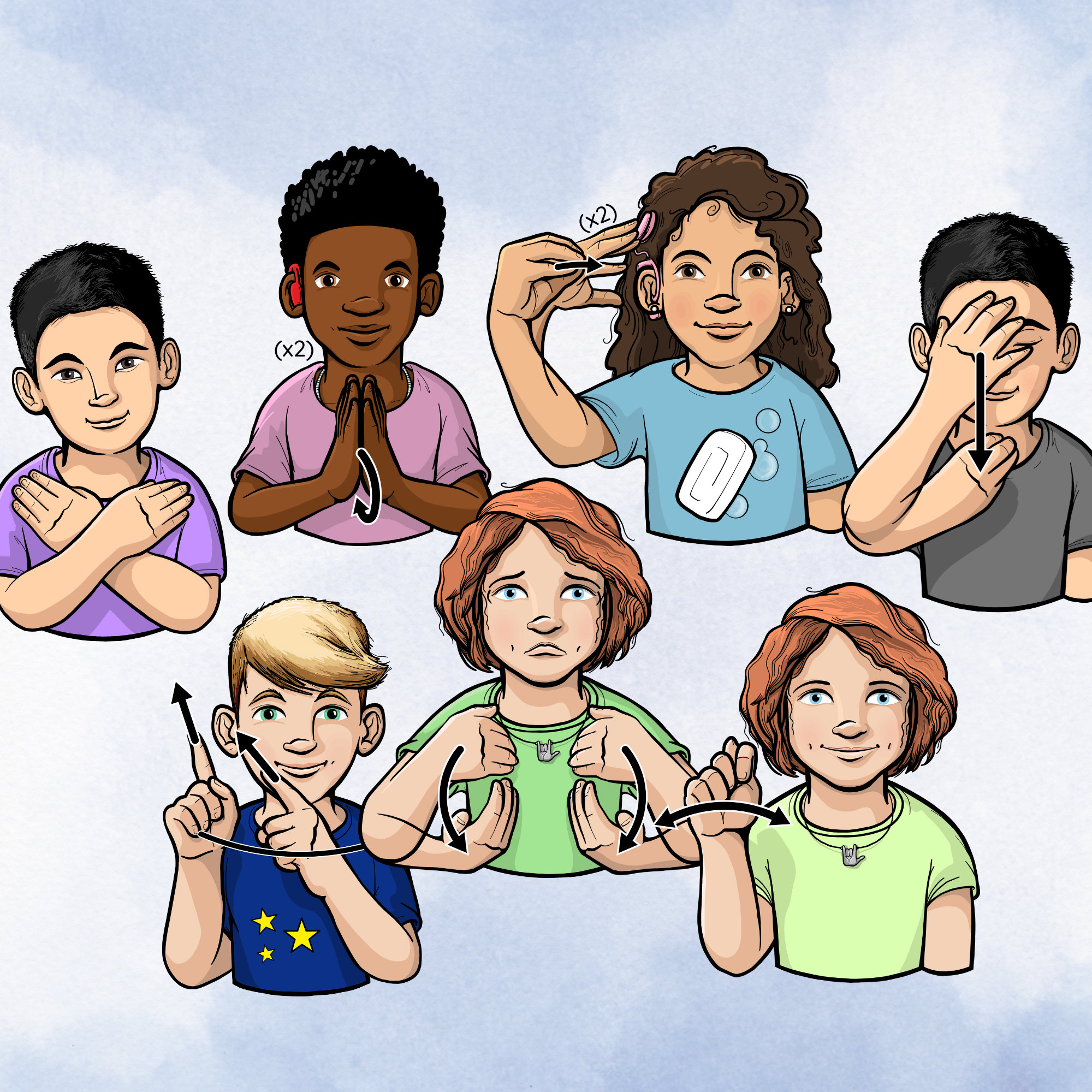 American Sign Language ASL Educational Clip Art Bedtime - Etsy