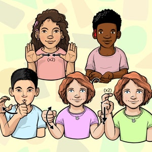 American Sign Language ASL Educational Clip Art Toys & - Etsy