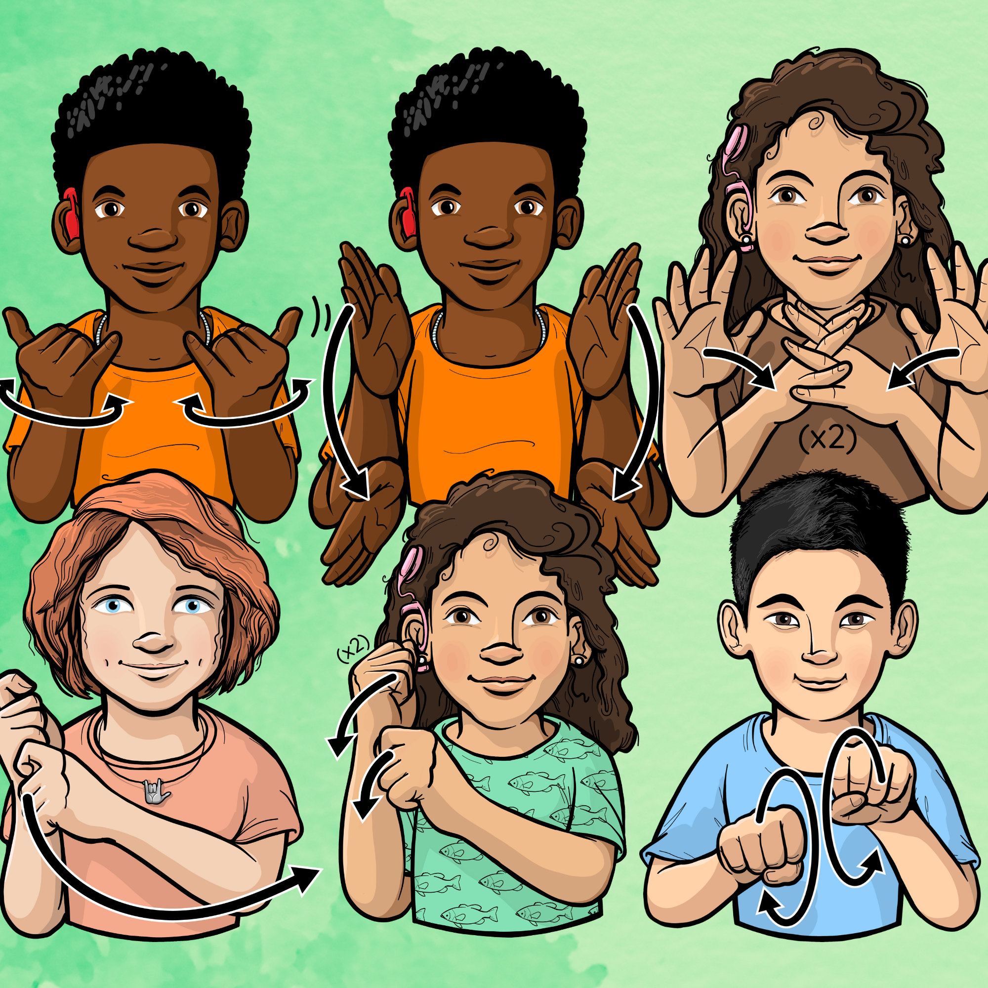 American Sign Language ASL Educational Clip Art Common Sports - Etsy