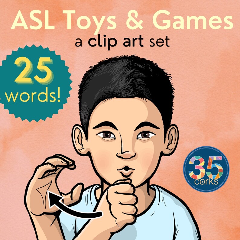 American Sign Language ASL Educational Clip Art Toys & Games - Etsy