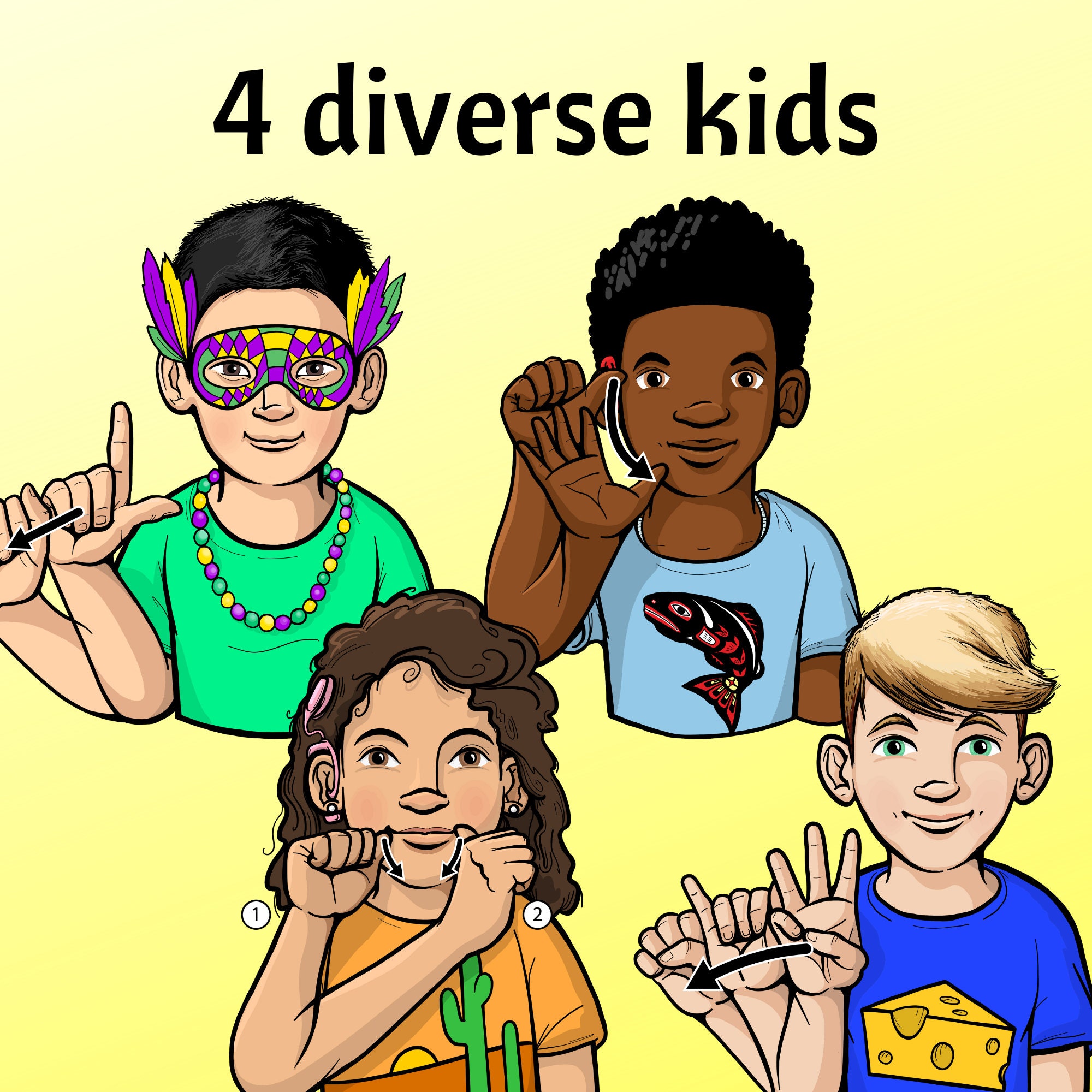 ASL American Sign Language Clip Art Set 50 United States and | Etsy