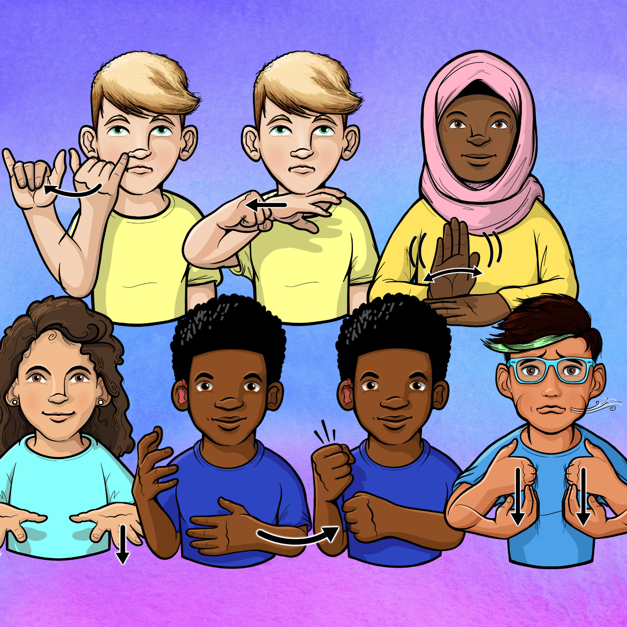 American Sign Language ASL Educational Clip Art Emotions, Feelings, and ...