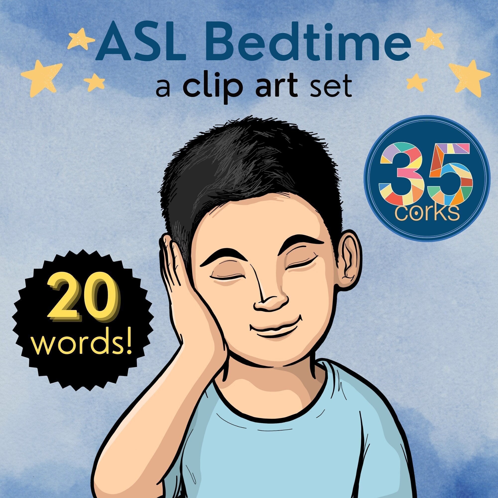 American Sign Language ASL Educational Clip Art Bedtime - Etsy