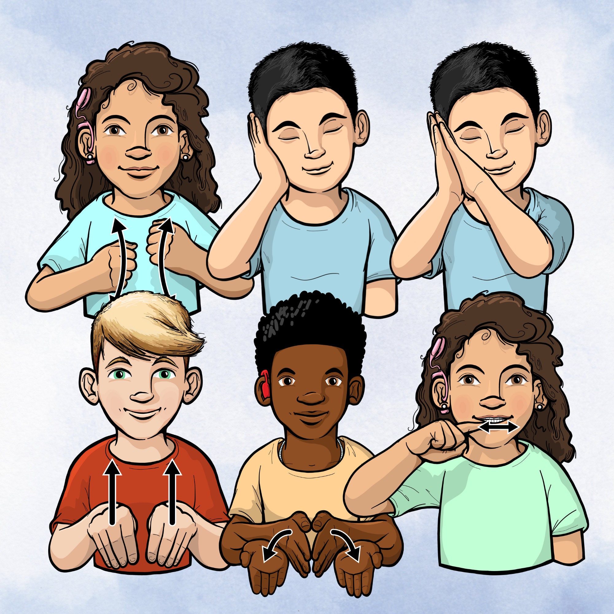 American Sign Language ASL Educational Clip Art Bedtime - Etsy