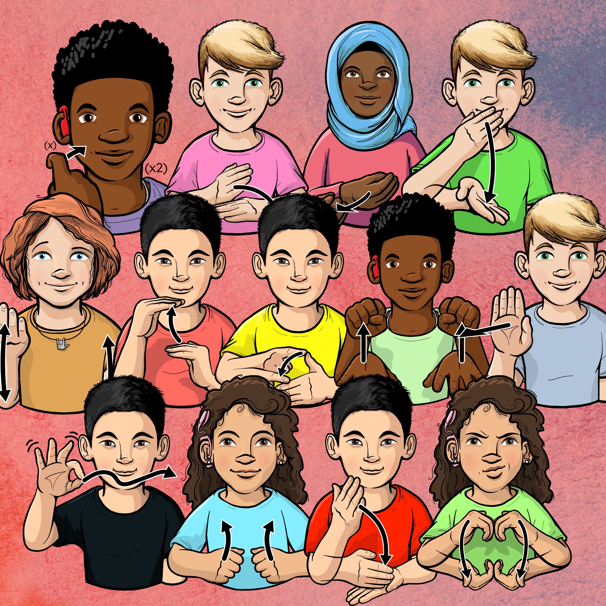 American Sign Language ASL Educational Clip Art Sight Words / Dolch ...