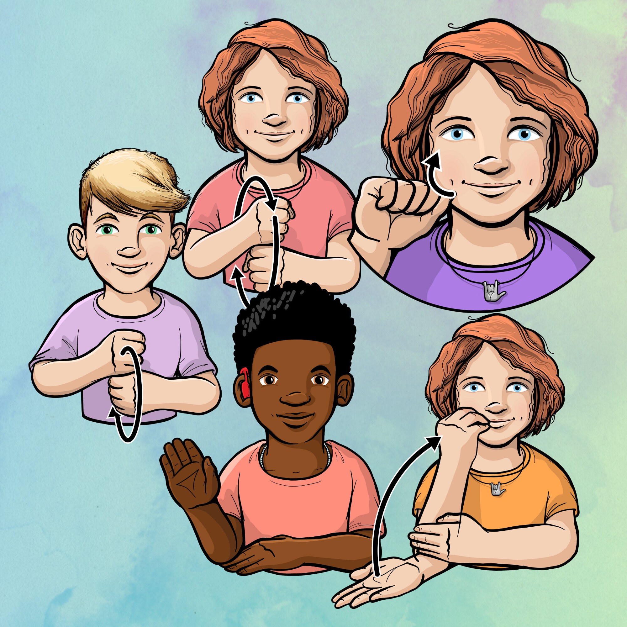 American Sign Language ASL Educational Clip Art Calendar, Clock/time ...