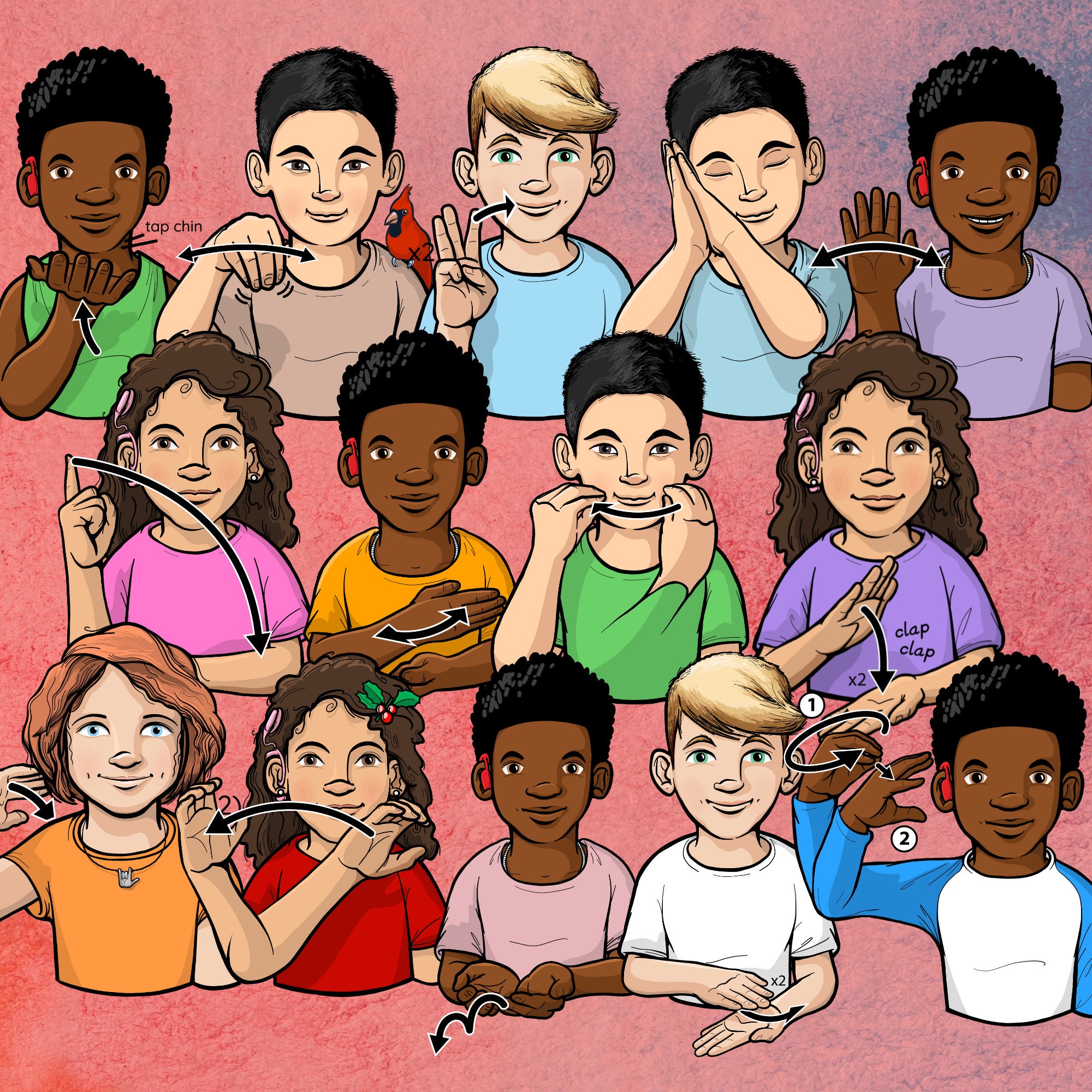 American Sign Language ASL Educational Clip Art Sight Words / Dolch ...