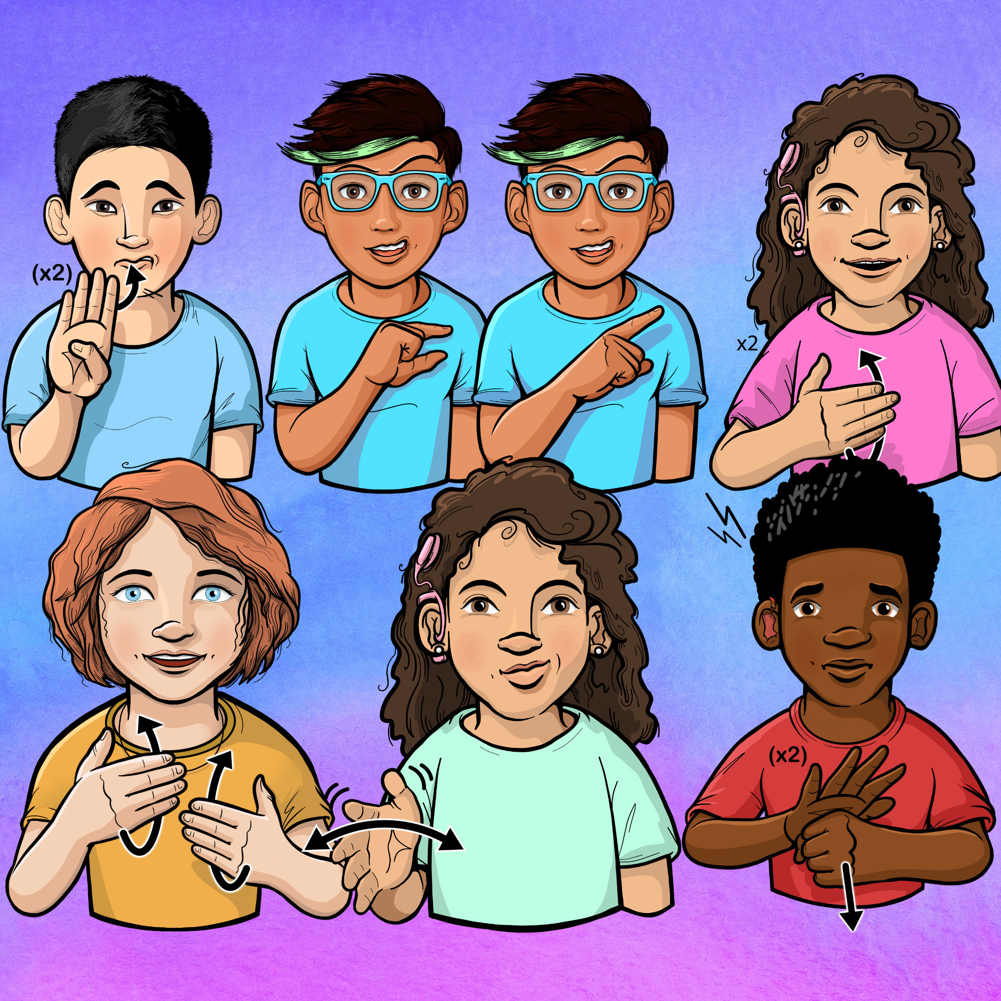 American Sign Language ASL Educational Clip Art Emotions, Feelings, and ...