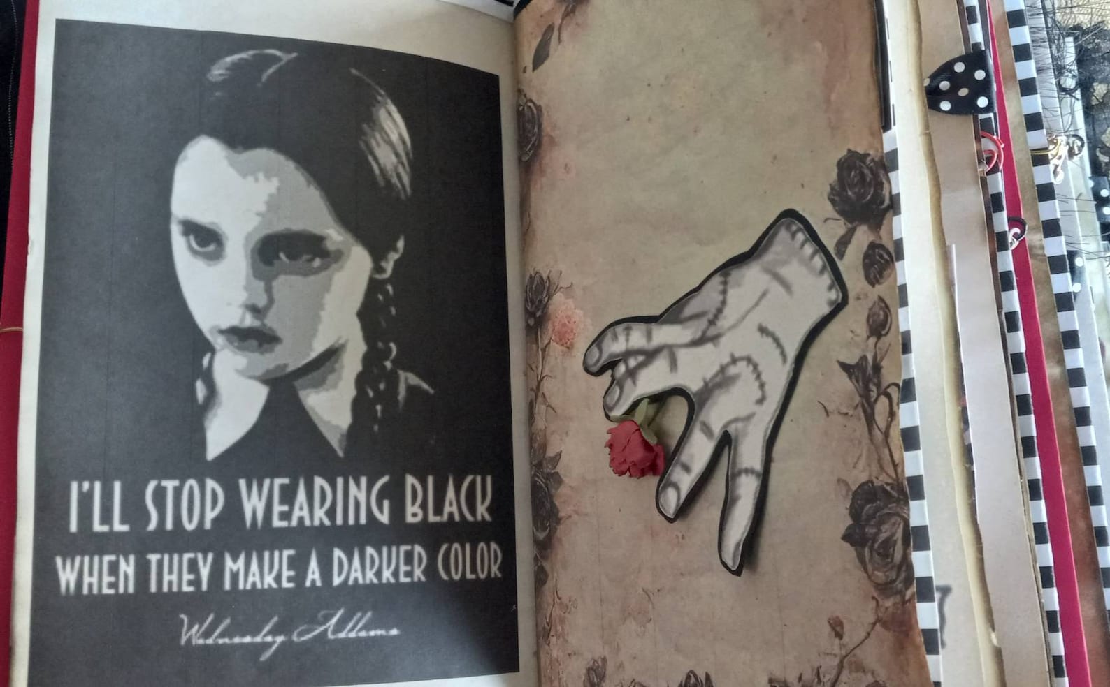 Wednesday's Secrets: A Handmade Addams Family Junk Journal/grimoire - Etsy