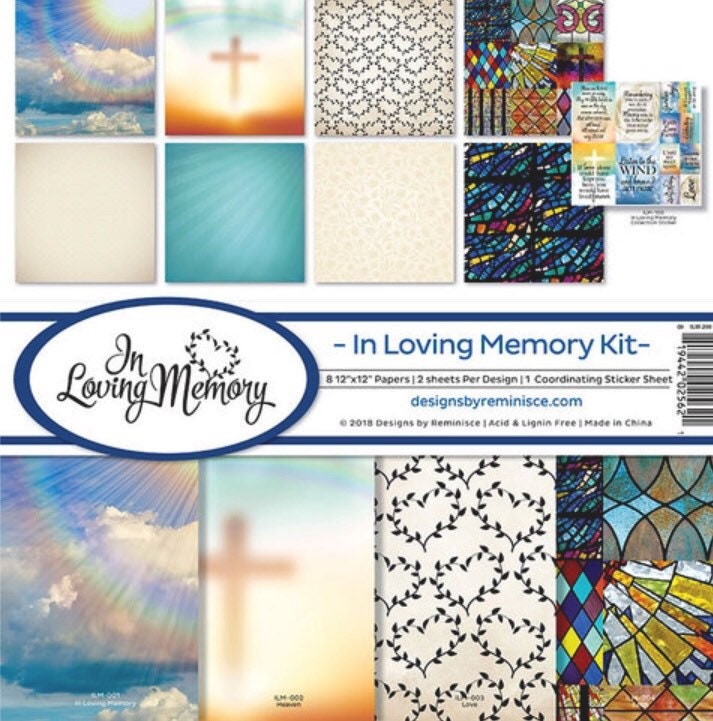 12x12 in Loving Memory Kit/ Loving Memory Scrapbook Paper/in Loving ...
