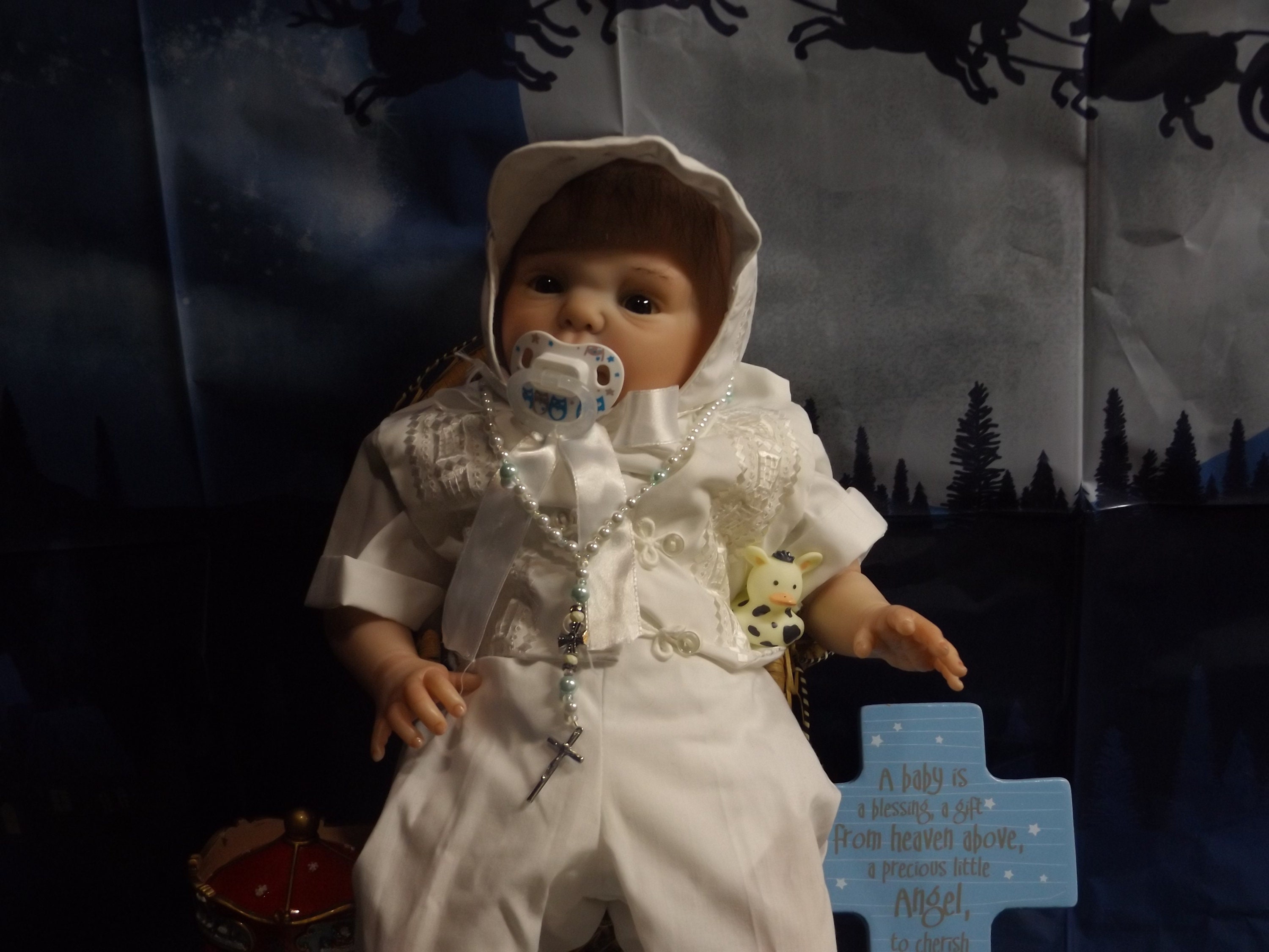 Baby Adam - Lifelike Reborn Doll in Christening Outfit - 20 Inches ...
