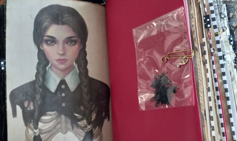 Wednesday's Secrets: A Handmade Addams Family Junk Journal/grimoire - Etsy