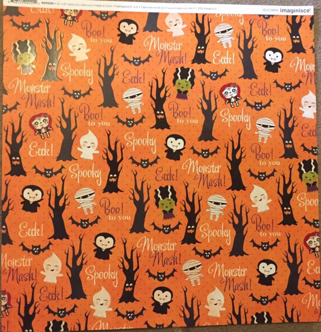 12x12 Halloween Paper Pack - Etsy