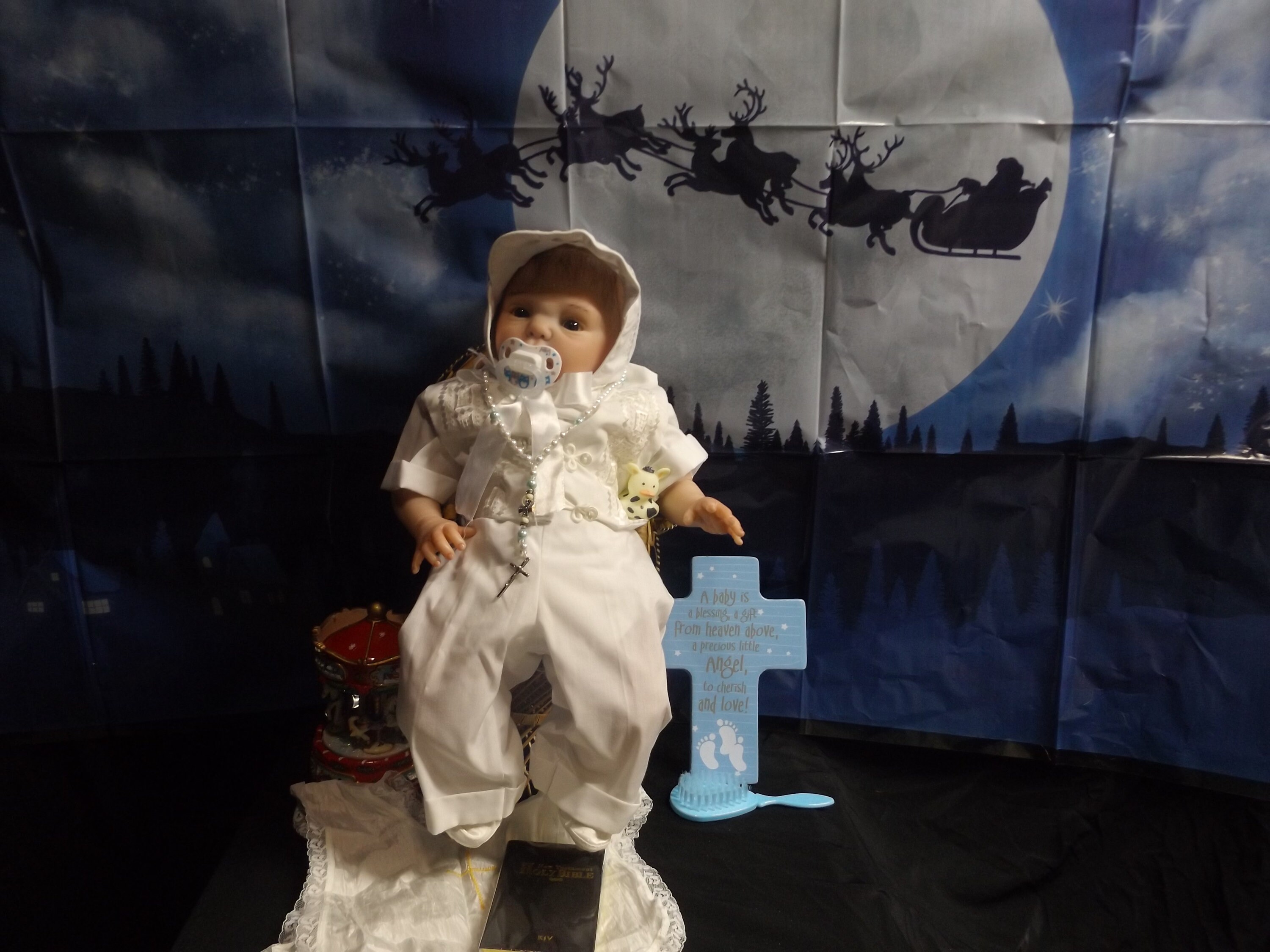 Baby Adam - Lifelike Reborn Doll in Christening Outfit - 20 Inches ...