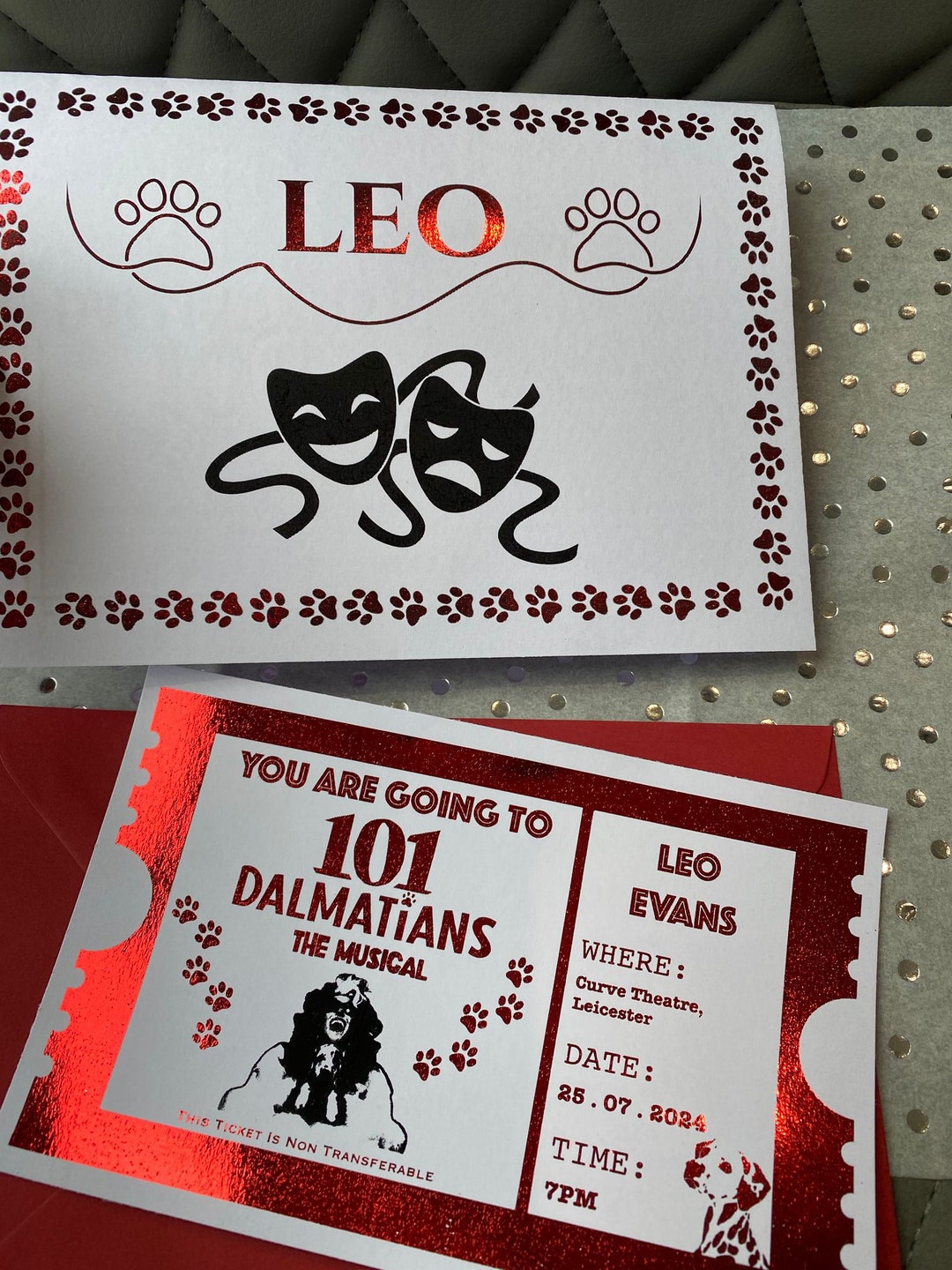 101 Dalmatians Musical Reveal Ticket Great Way to Surprise Your ...