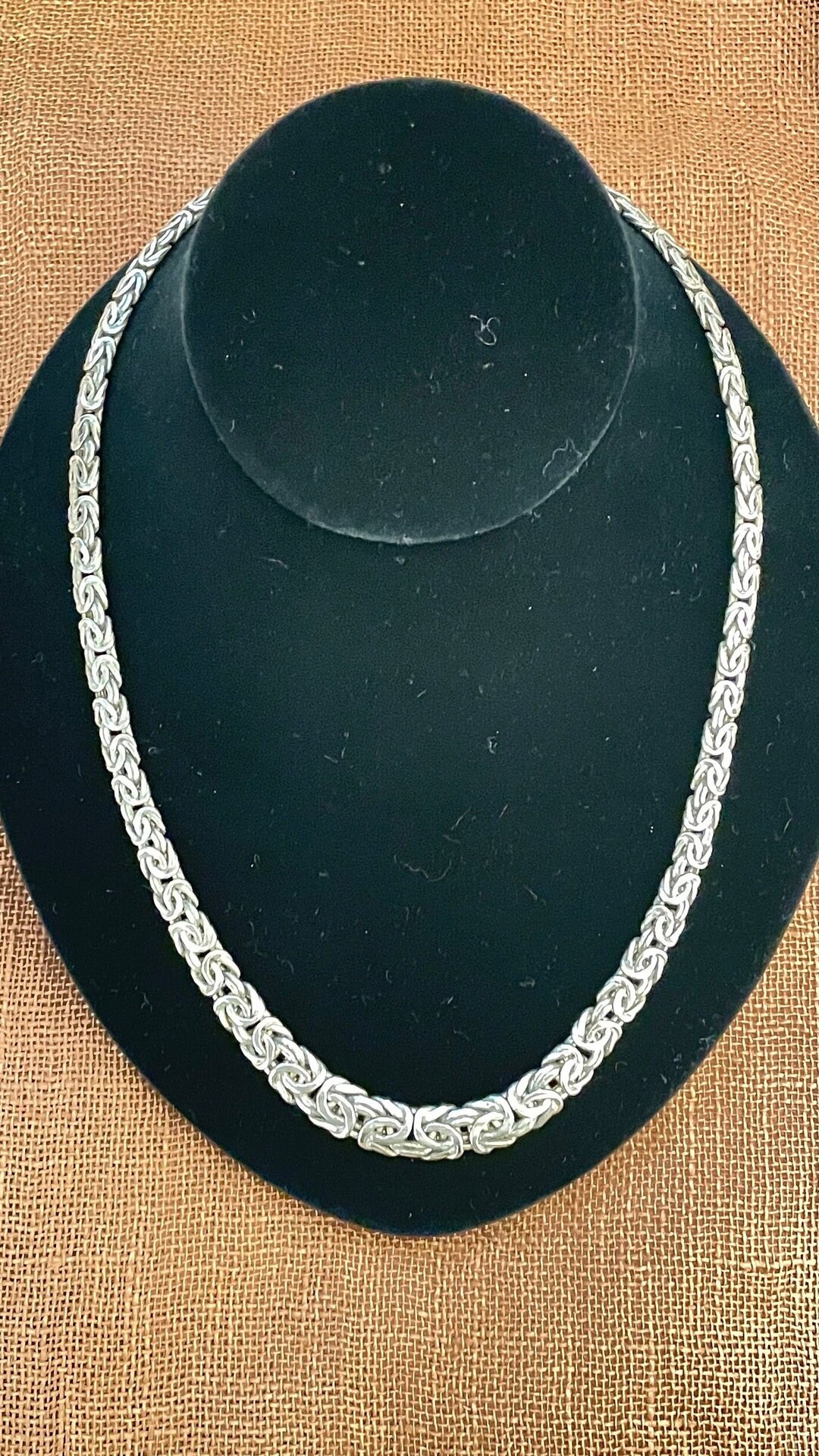 11mm Byzantine Chain Link Sterling Silver Graduated Links 20.5 - Etsy