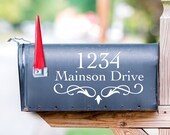 Custom Mailbox Decals Set of 2 Mailbox Numbers Vinyl Decal - Etsy