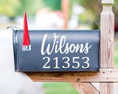 Custom Mailbox Decals Set of 2 Mailbox Numbers Vinyl Decal | Etsy