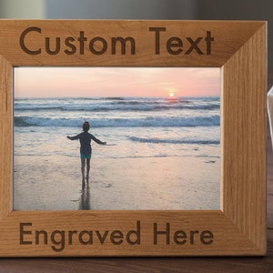 Personalized Frame, Custom Engraved Wood Picture Frame, Gift for Family ...