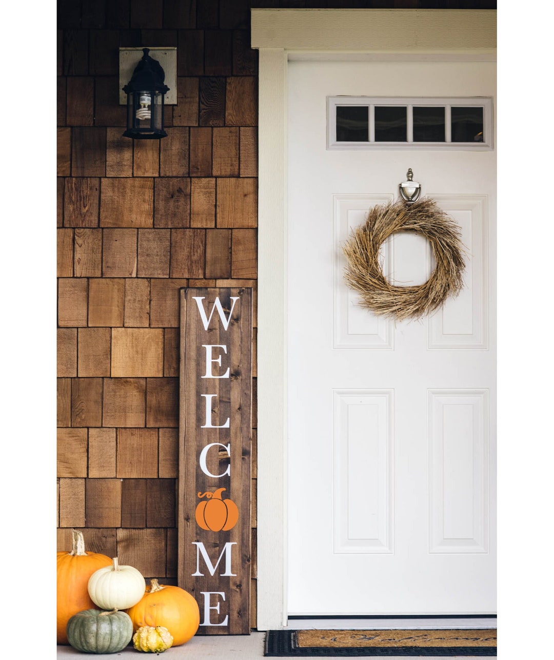 Fall Welcome Sign - Thanksgiving Porch Decor - Christmas Welcome Sign ...