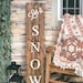 Let It Snow Sign - Christmas Welcome Sign - Winter Porch Decor ...