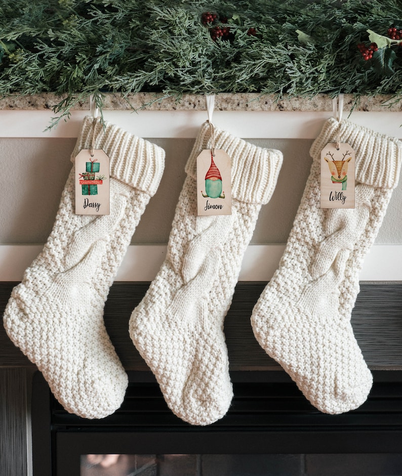 Personalized Christmas Stocking Tags Christmas Gift Tag - Etsy