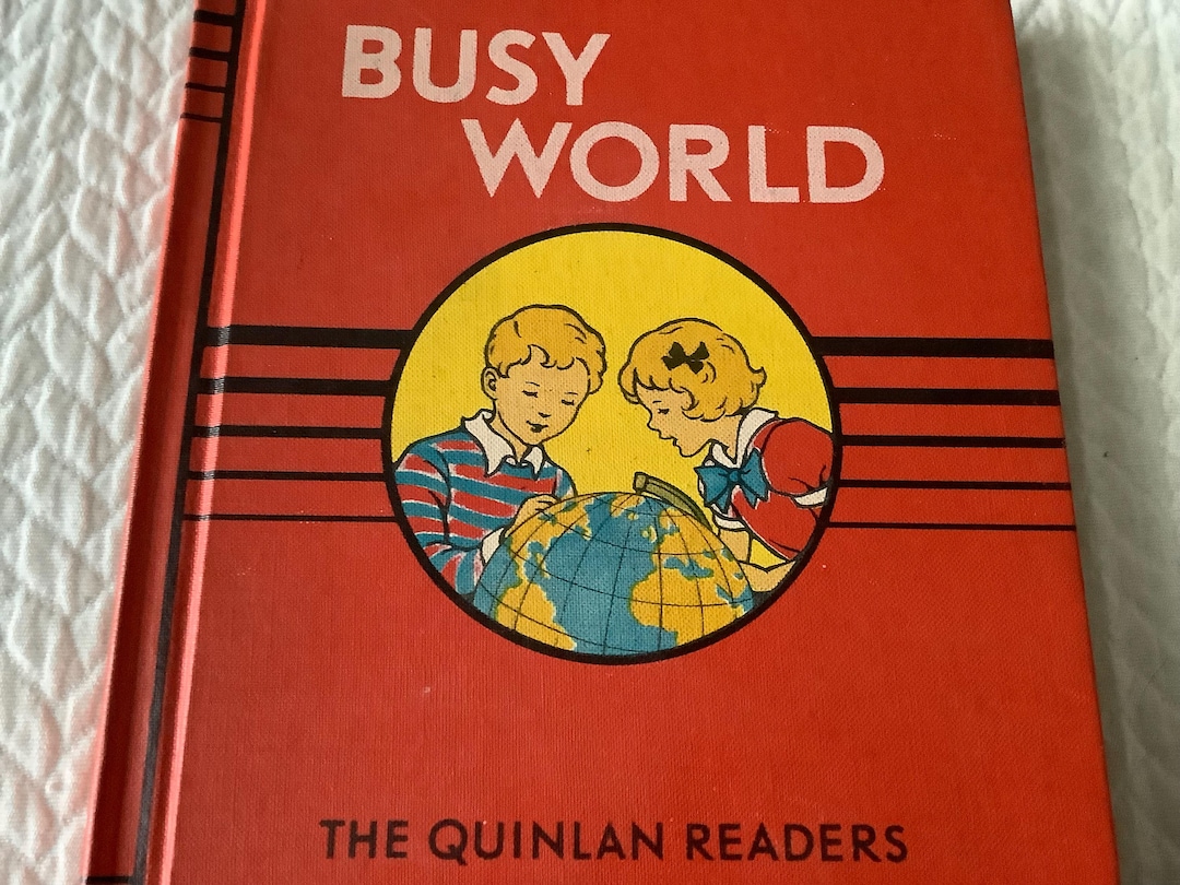 1956/ THIRD READER/ Like New Textbook/ Busy World-the Quinlan Readers ...