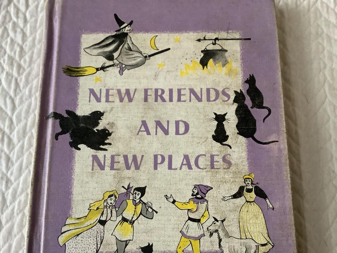 1957/ Vintage Elementary School Textbook/ New Friends and New Places ...