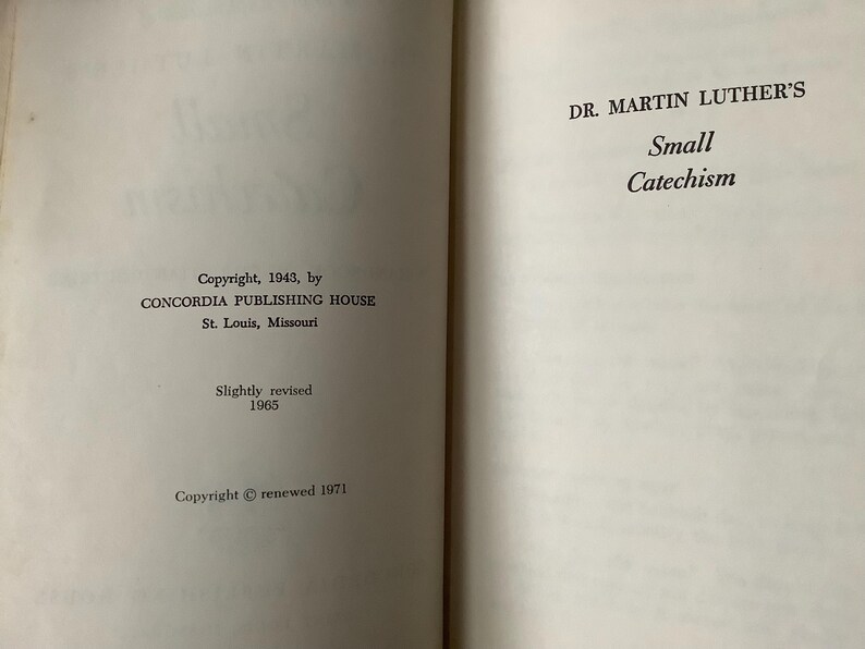 1971/ten Commandments-lord’s Prayer-apostles Creed/luther’s Small ...