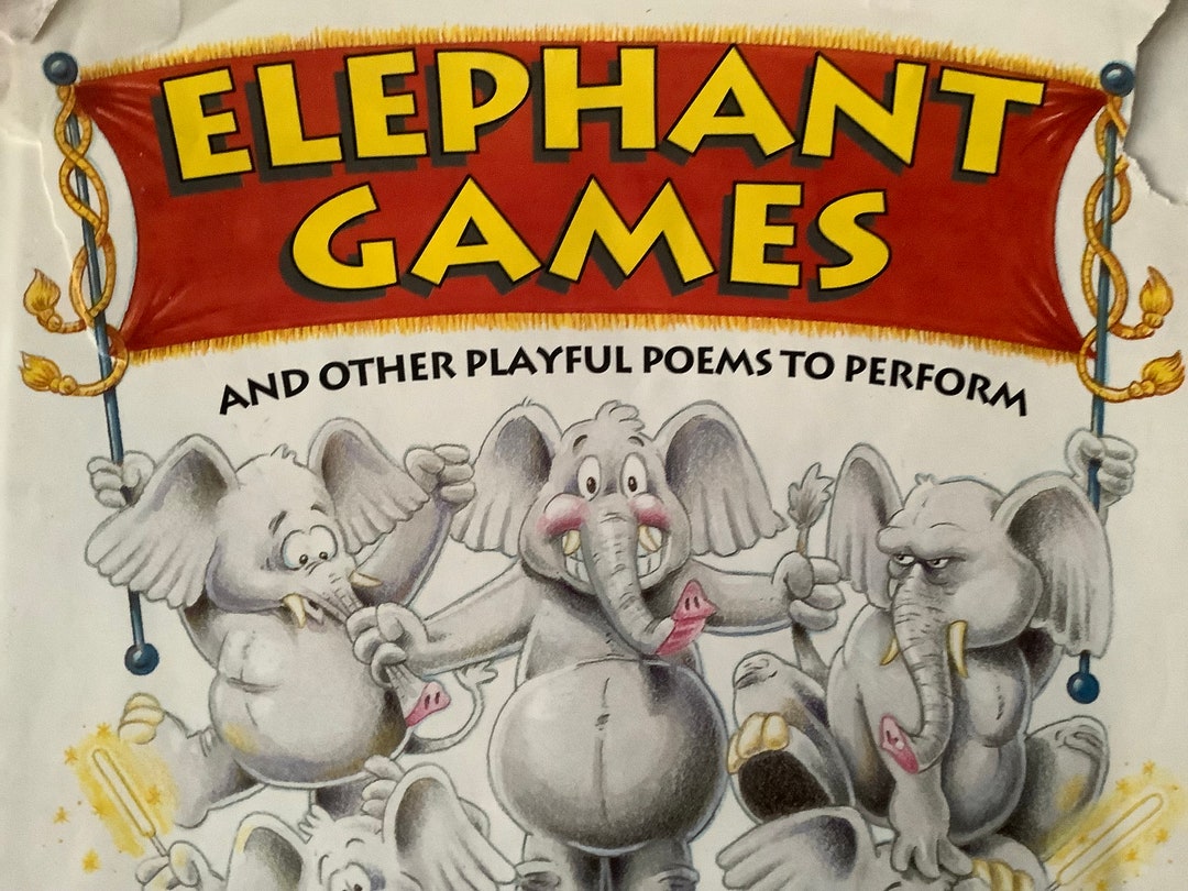 1995/ SIGNED by Brog Bagert/ Elephant Games and Other Playful Poems to ...
