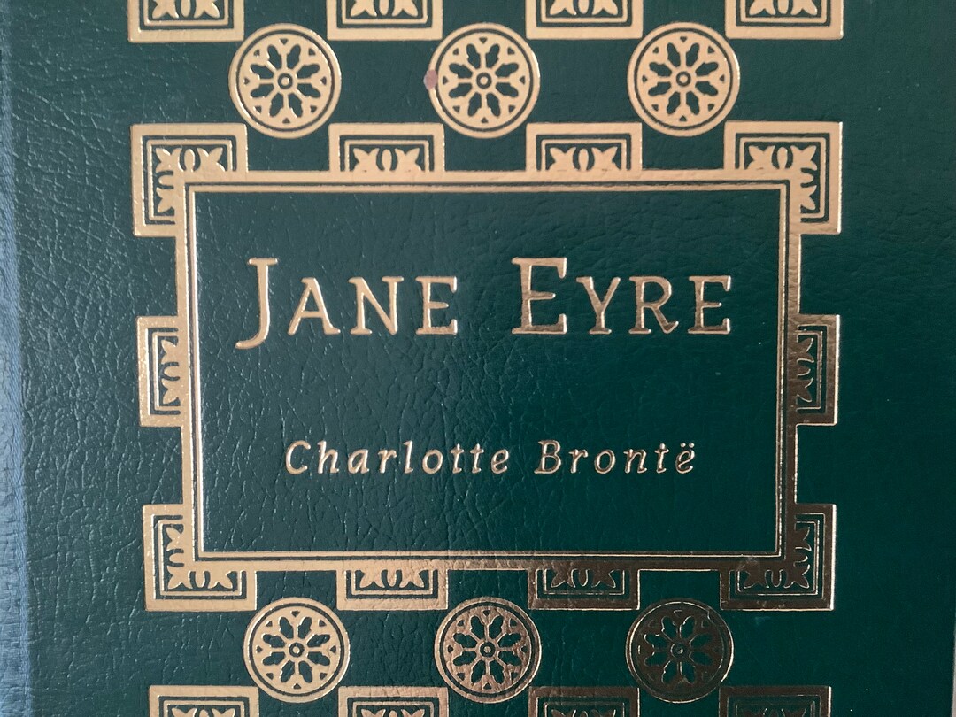 1998/ Leather With Attached Ribbon Bookmark/ 682 Gold Edged Pages/ Jane Eyre/ Charlotte Bronte ...