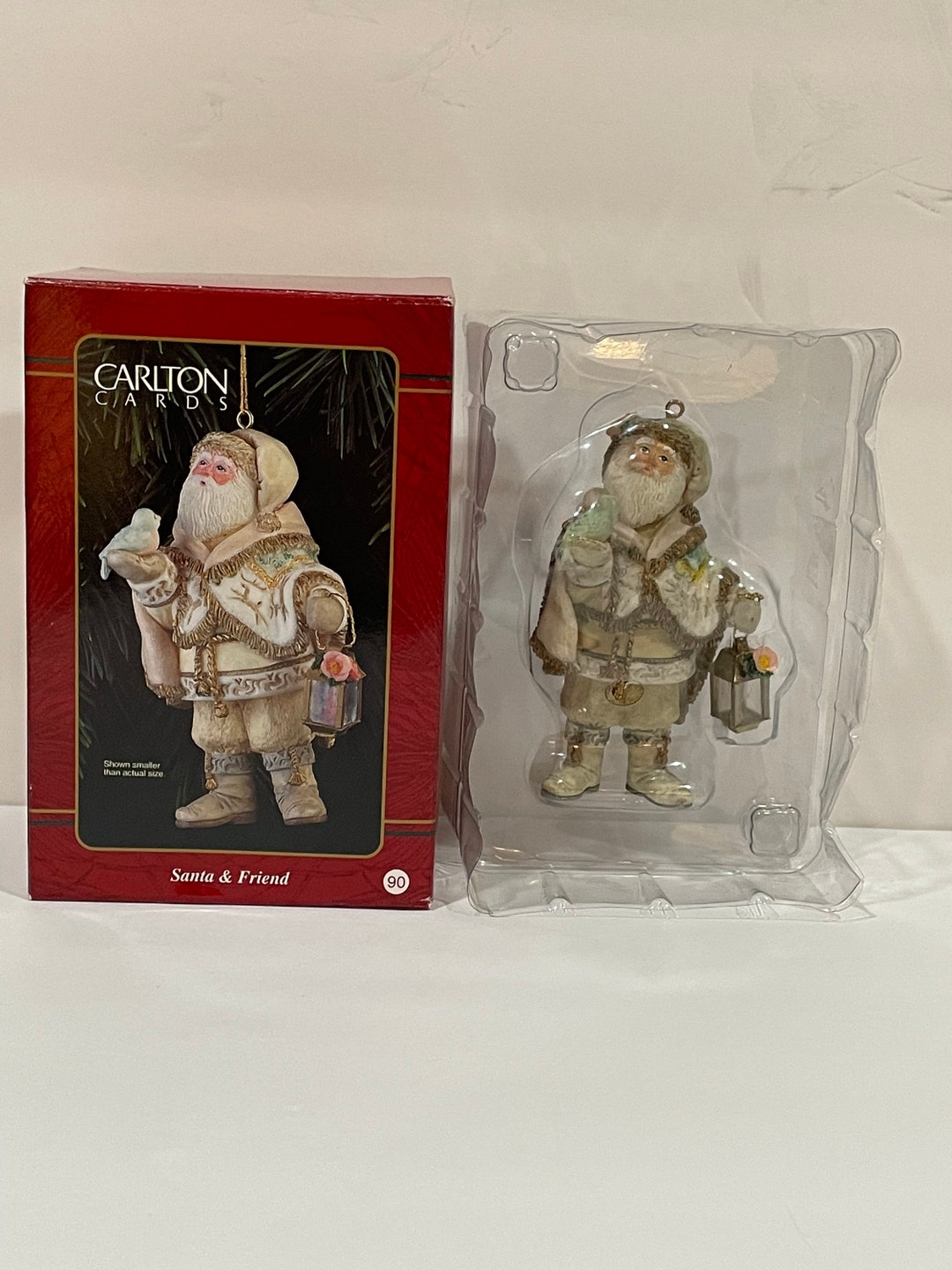 Carlton Cards Heirloom Collection Santa & Friend Ornament W/box VINTAGE ... Carlton Cards Heirloom Collection Santa & Friend Ornament W/box VINTAGE ...